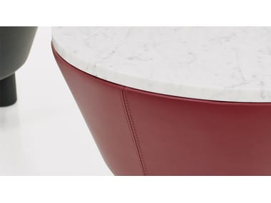 LEATHER SIDE TABLE Mesa de centro de pele By Wittmann | design Jaime Hayon