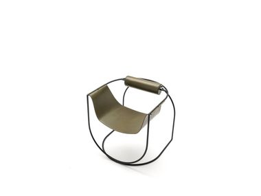 LEMNI Tanned leather armchair with armrests By Living Divani | design Marco Lavit
