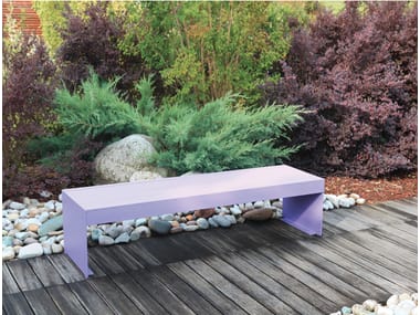 LENA Backless galvanized steel Bench By City Design