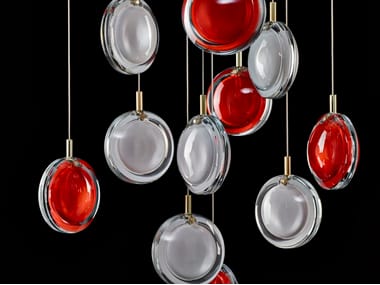LENS 9 Handmade glass pendant lamp By Bomma