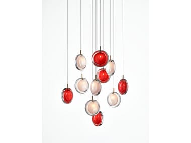LENS 9 Handmade glass pendant lamp By Bomma