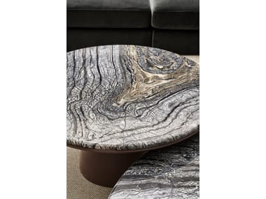 LEON Round marble coffee table By Meridiani | design Andrea Parisio