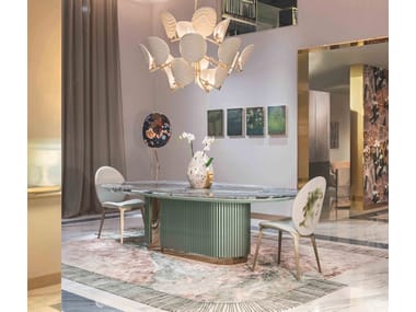 LEONARDO Oval marble table By Visionnaire | design Alessandro La Spada