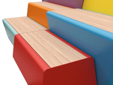 Modular steel and wood amphitheater LINGOTTO By Punto Design design ...