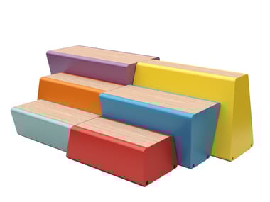 Modular steel and wood amphitheater LINGOTTO By Punto Design design ...