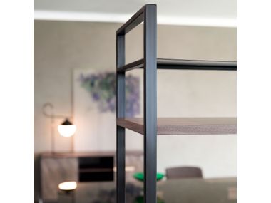 ARYA Open sectional iron and walnut bookcase By CorteZari | design ...