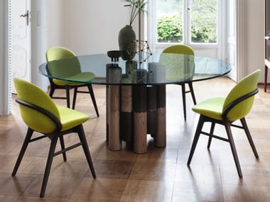 Upholstered fabric chair LIP By Porada design Marconato & Zappa ...