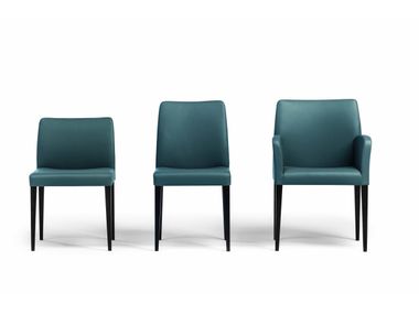 LIZ | Chair with armrests Leather chair with armrests By Poltrona Frau