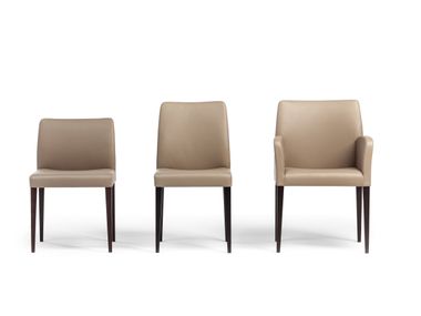 LIZ | Chair with armrests Leather chair with armrests By Poltrona Frau