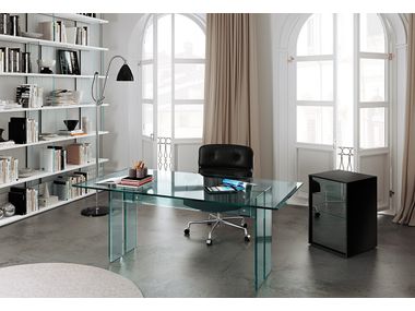 LLT HOME OFFICE Rectangular glass writing desk By Fiam Italia | design ...