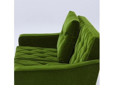 LOBBY | Leather small sofa Tufted vinyl leather small sofa By KARIMOKU