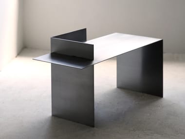 LOCK | Steel and wood bench By MOVIMENTO