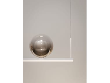 RANDOM STICK LED blown glass pendant lamp By LODES