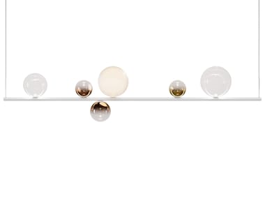 RANDOM STICK LED blown glass pendant lamp By LODES