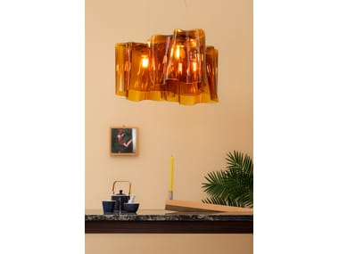 LOGICO 3X120° Blown glass pendant lamp By Artemide | design Michele De ...