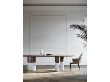 LOÏC Oval wooden dining table By Capital Collection | design BoattoMartino