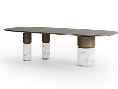 LOÏC Oval wooden dining table By Capital Collection | design BoattoMartino