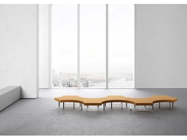 Upholstered bench LONGWAY M By Segis design Bartoli Design