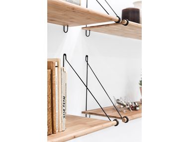 Bamboo wall shelf LOOP SHELF By We Do Wood design Sebastian Jørgensen