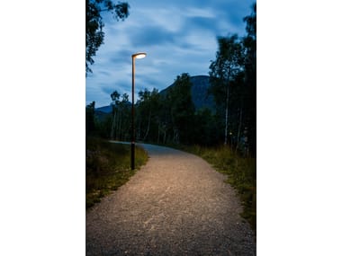 LP CAPSULE LED street lamp on pole By Louis Poulsen | design Henning Larsen