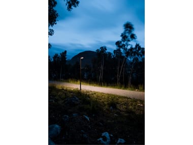 LP CAPSULE LED street lamp on pole By Louis Poulsen | design Henning Larsen