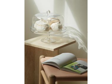 KLARA CAKESTAND & COVER Blown glass cake stand By LSA