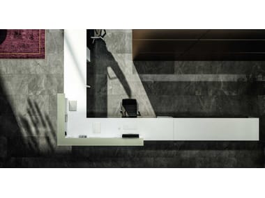 Reception desk LUX 2 Reception Lux Collection By Bralco design Gianantonio Perin