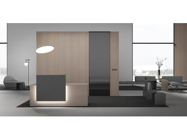 Reception desk LUX 2 Reception Lux Collection By Bralco design Gianantonio Perin