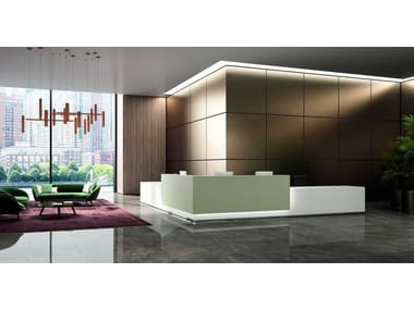 Reception desk LUX 2 Reception Lux Collection By Bralco design Gianantonio Perin