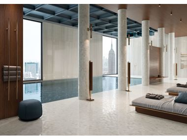 LUX EXPERIENCE HELSINKI WHITE Porcelain stoneware wall/floor tiles with ...