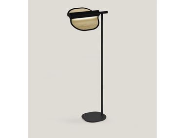 OMMA LED adjustable metal and wood veneer floor lamp By LZF | design ...