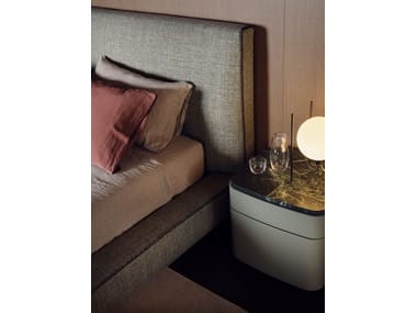 LULLABY Rounded wooden bedside table with drawers By Lema | design ...