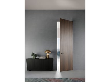 L41 Hinged glass and aluminium door with concealed hinges By Lualdi ...