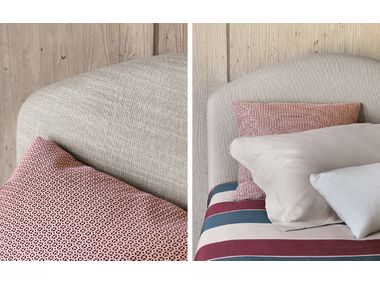 MAGNOLIA Single bed with upholstered headboard By Flou