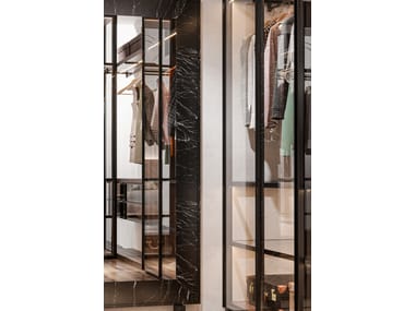 Framed porcelain stoneware mirror MARBLE EFFECT MIRROR By Valsecchi Marmi