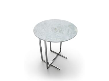 MARMADUKE Round marble side table By Flexform | design Roberto Lazzeroni
