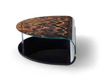MARS Wood and glass coffee table By Sicis | design Massimiliano Raggi