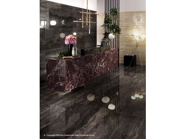 MARVEL EDGE Porcelain stoneware flooring with marble effect By Atlas ...