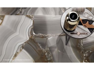 MARVEL EDGE Porcelain stoneware flooring with marble effect By Atlas ...