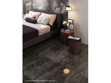 MARVEL EDGE Porcelain stoneware flooring with marble effect By Atlas ...