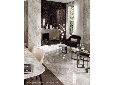 MARVEL EDGE Porcelain stoneware flooring with marble effect By Atlas ...