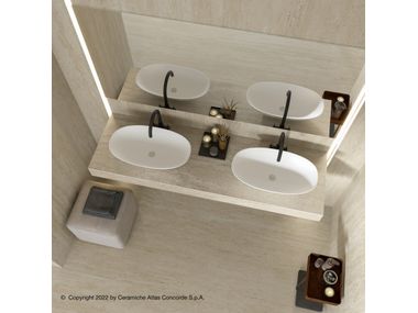 MARVEL TRAVERTINE Wall/floor tiles with marble effect By Atlas Concorde