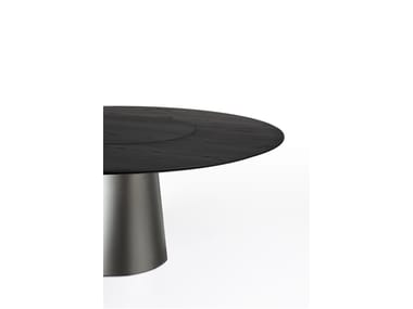 MATERIC Round dining table with Lazy Susan By Porro | design Piero Lissoni