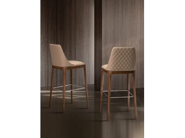 MAX DIAMOND High leather stool with back By EFORMA | design Antoy Filips