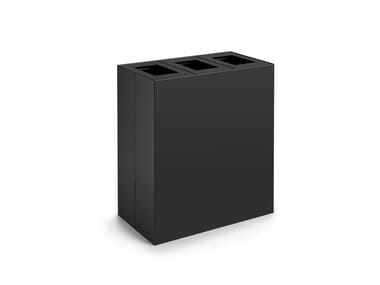 MAXIMO Powder coated steel litter bin for waste sorting By Caimi Brevetti