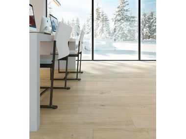MEGEVE Rectified porcelain stoneware wall/floor tiles with wood effect ...