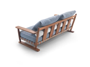 MERIGGIO Iroko garden sofa By Flexform | design Antonio Citterio