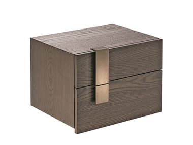 MESH Rectangular wooden bedside table with drawers By Shake