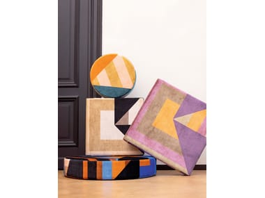 Velvet upholstery fabric with graphic pattern MILANO - ARCHITETTURA ...