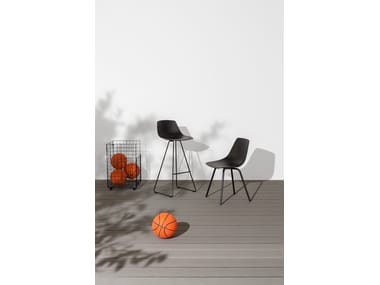 MIUNN OUTDOOR | Sled base stool MIUNN OUTDOOR Collection By Lapalma ...